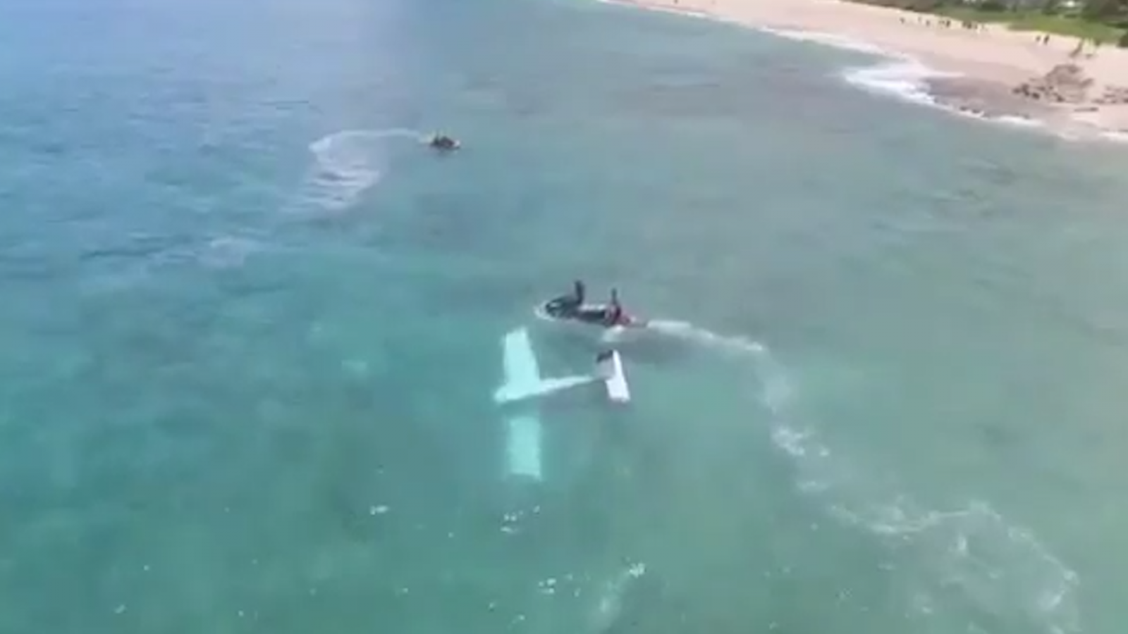 Dramatic Rescue After Light Aircraft Crashes Into The Ocean Off Coast
