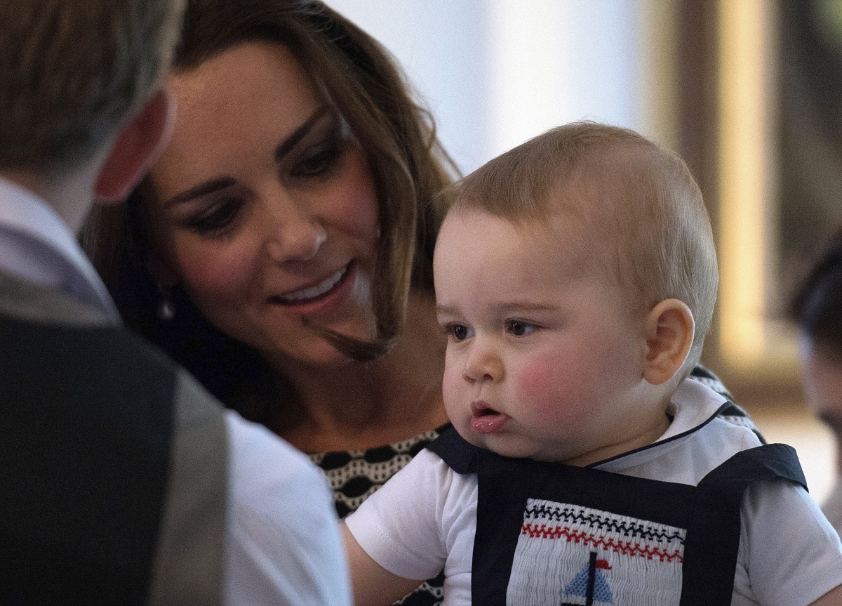 Prince George Can't Stop Adoring Kate Middleton at His First Royal ...