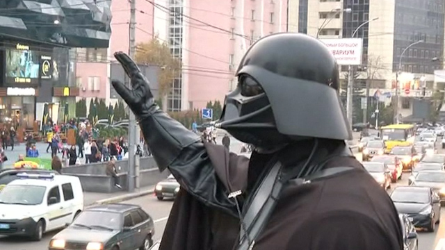 'Darth Vader' Campaigns ahead of Ukrainian Parliament Election | IBTimes UK