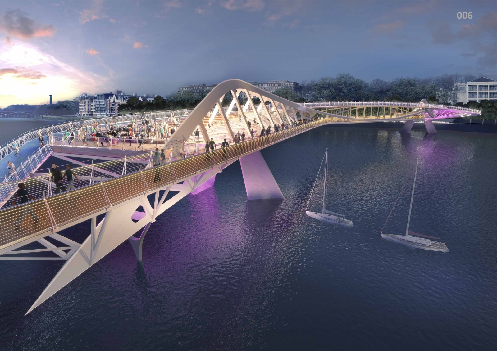 Stunning designs for new London bridge between Nine Elms and Pimlico ...