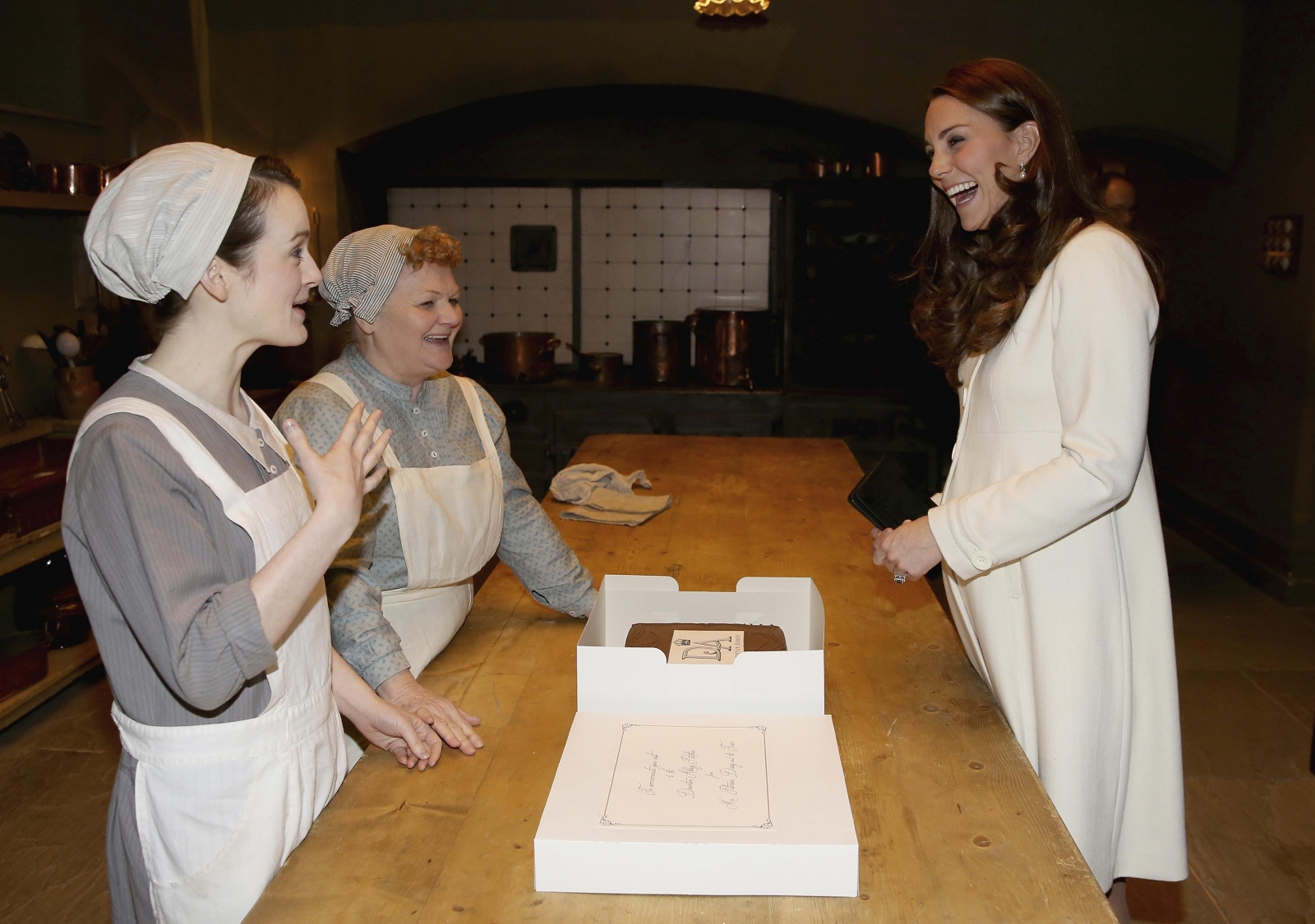 Duchess at Downton: Kate Middleton jokes with Mrs Patmore and Daisy ...