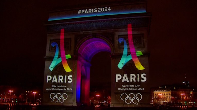 Paris illuminates Arc de Triomphe for big 2024 Olympic bid logo reveal ...