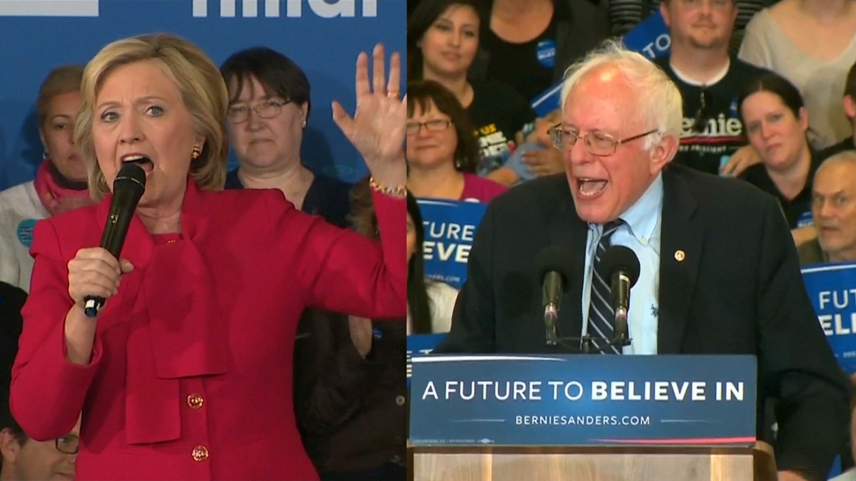 US election 2016: Hillary Clinton and Bernie Sanders campaign in Nevada ...