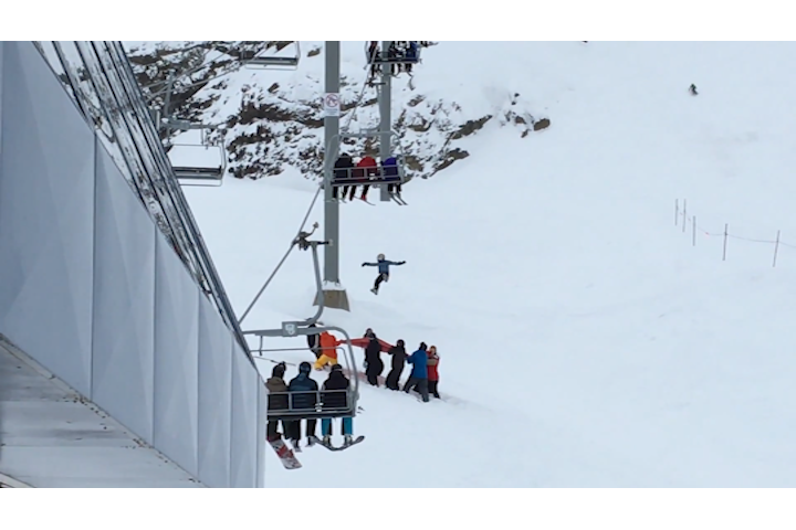 Watch rescue of boy dangling 32 feet from ski lift | IBTimes UK