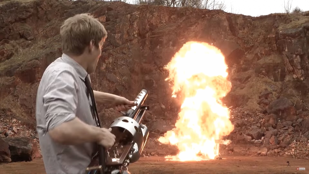Don't try this at home: YouTuber builds homemade thermite cannon ...