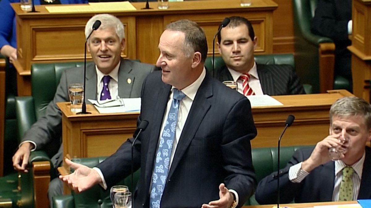 Watch as New Zealand PM John Key gets kicked out of parliament during ...