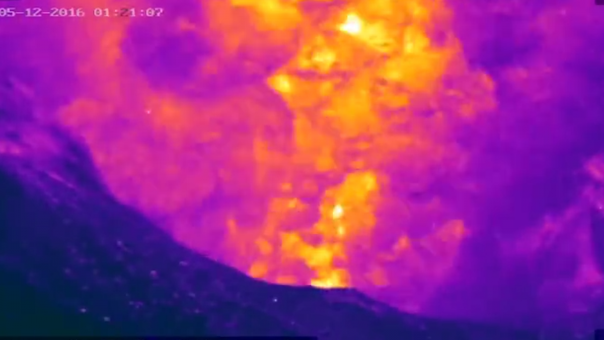 Stunning eruption of Costa Rica volcano captured with infrared cameras ...