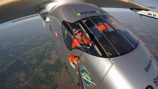 Solar Impulse pilot takes dramatic selfie from cockpit during round-the ...