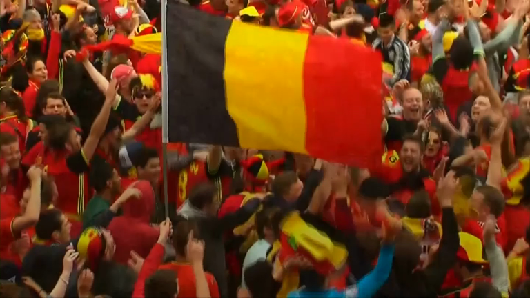 Euro 2016: Welsh Dragons and Red Devils turn streets of Lille red for ...