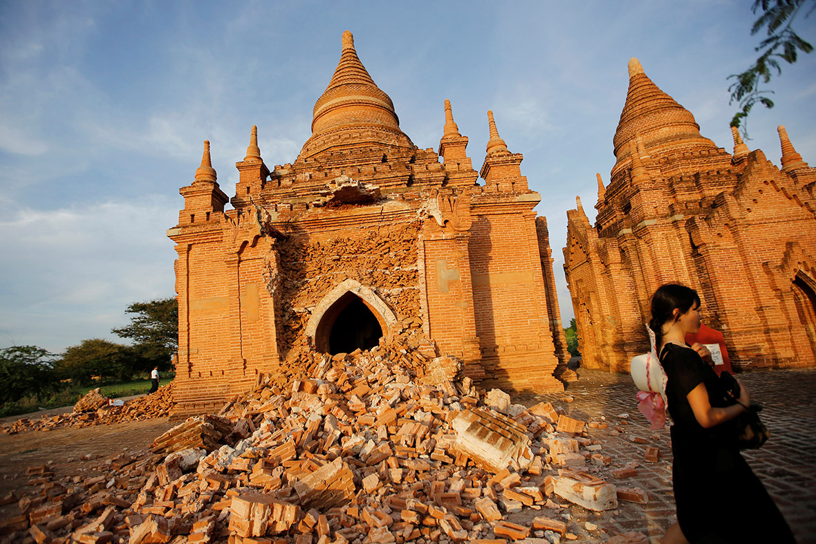 Myanmar: Bagan's ancient Buddhist temples damaged by 6.8 magnitude ...