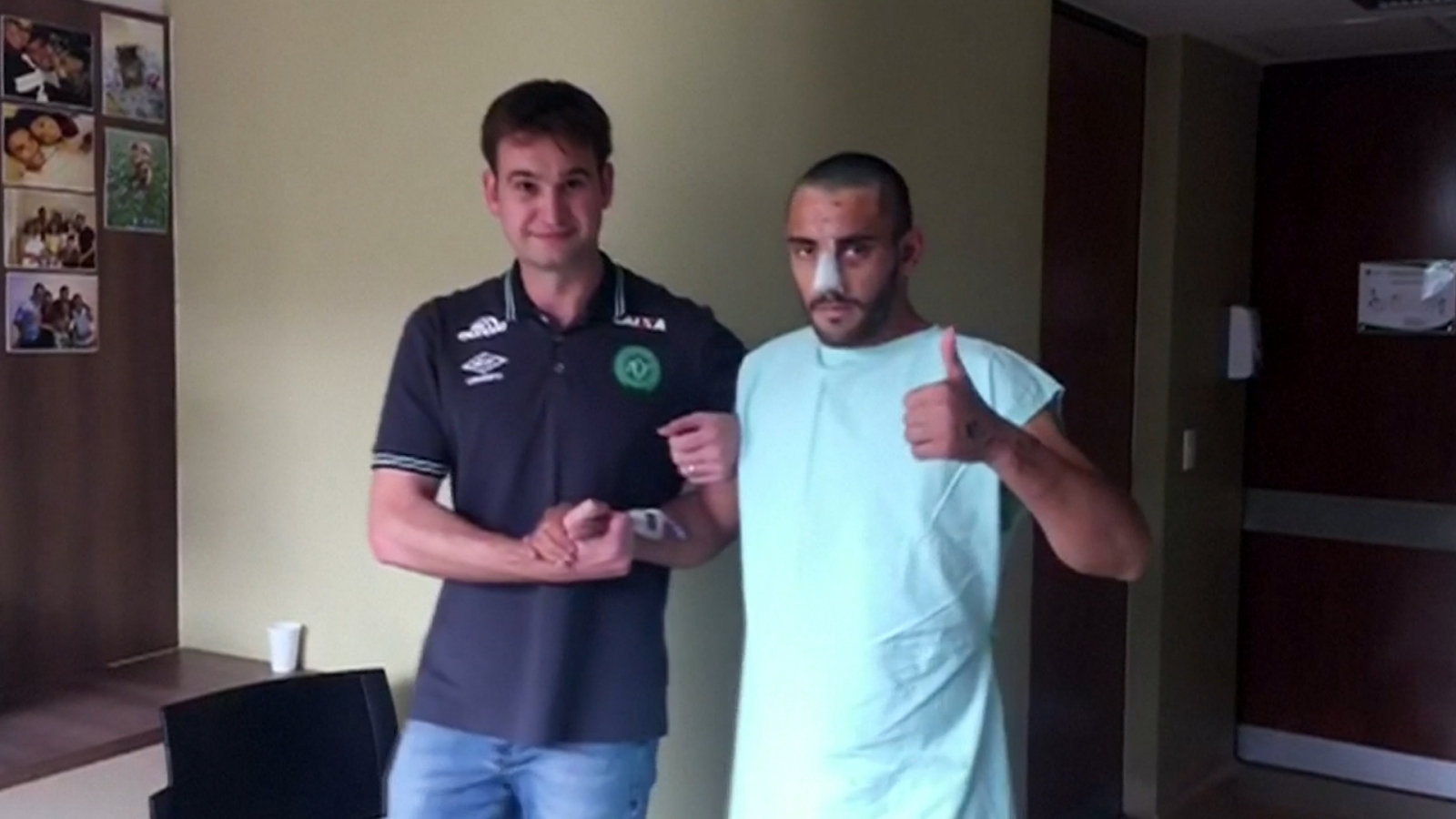 Chapecoense plane crash survivor Alan Ruschel seen walking again ...