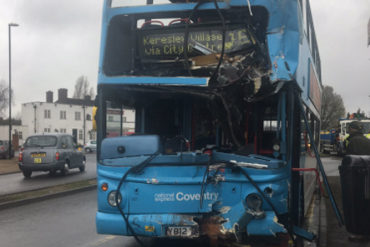 Four injured after double-decker bus ploughs into Coventry family home ...