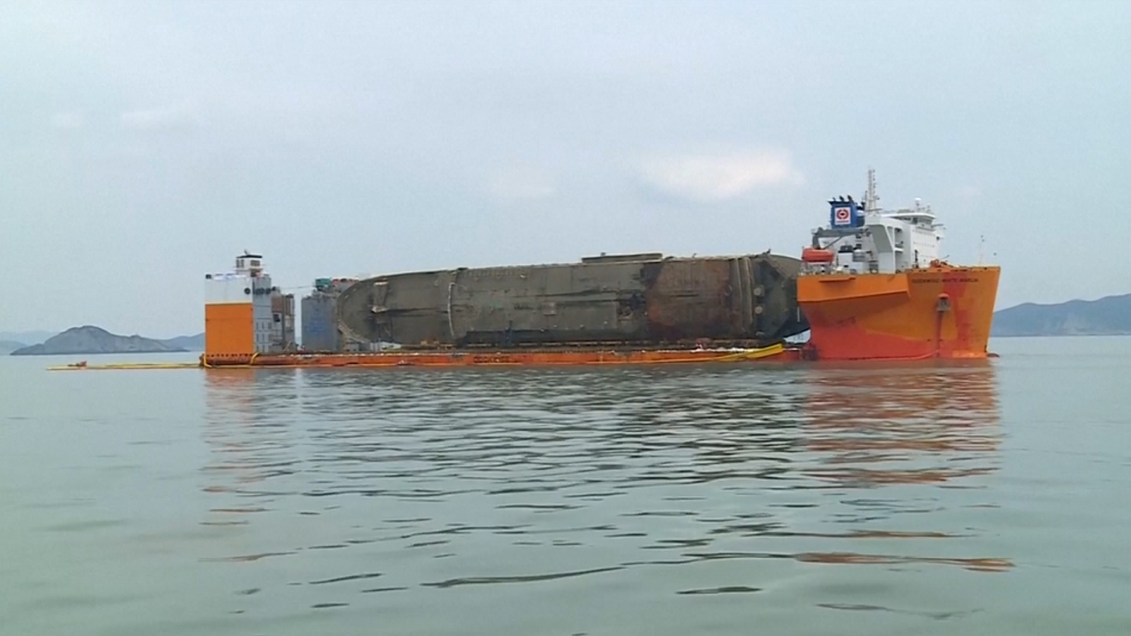 Sewol disaster ferry fully lifted from sea