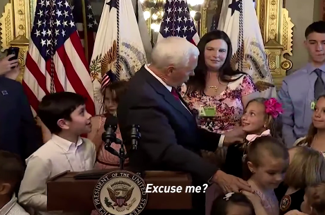 Watch determined little boy demand apology from Mike Pence after he ...