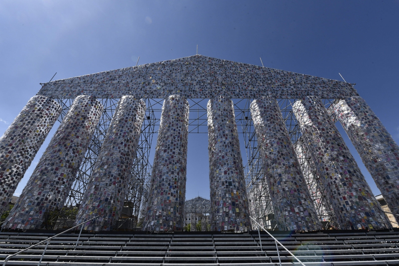 'Parthenon' made of banned books erected at Nazi book-burning site ...