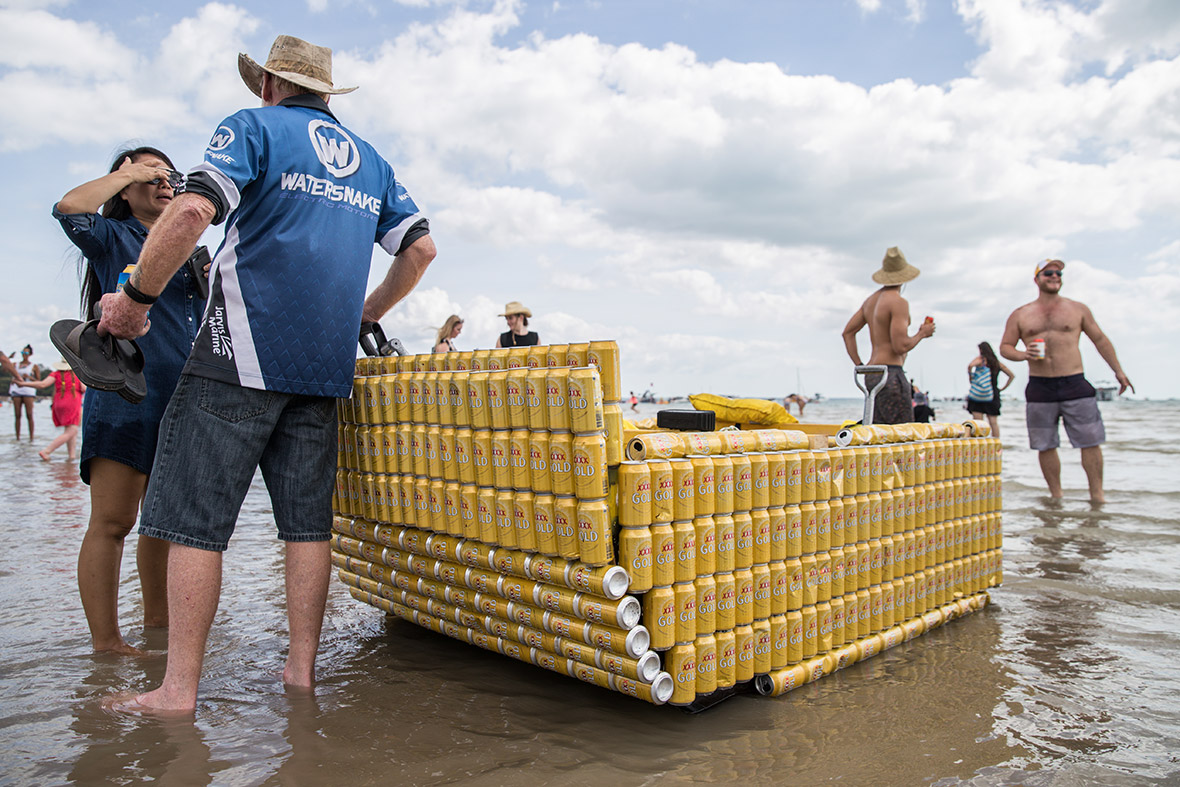 Regatta for boats made out of beer cans, held in (where else?) Australia