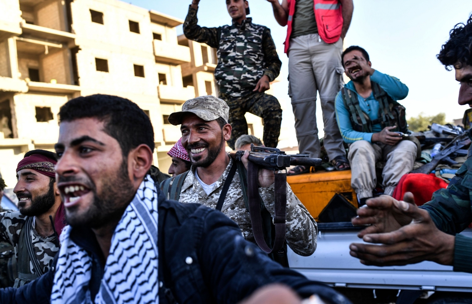 Joyous scenes as Syrian Democratic Forces celebrate liberation of Raqqa