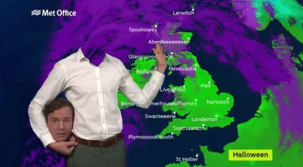 Weather forecast gets spooky Halloween makeover in hilarious video ...