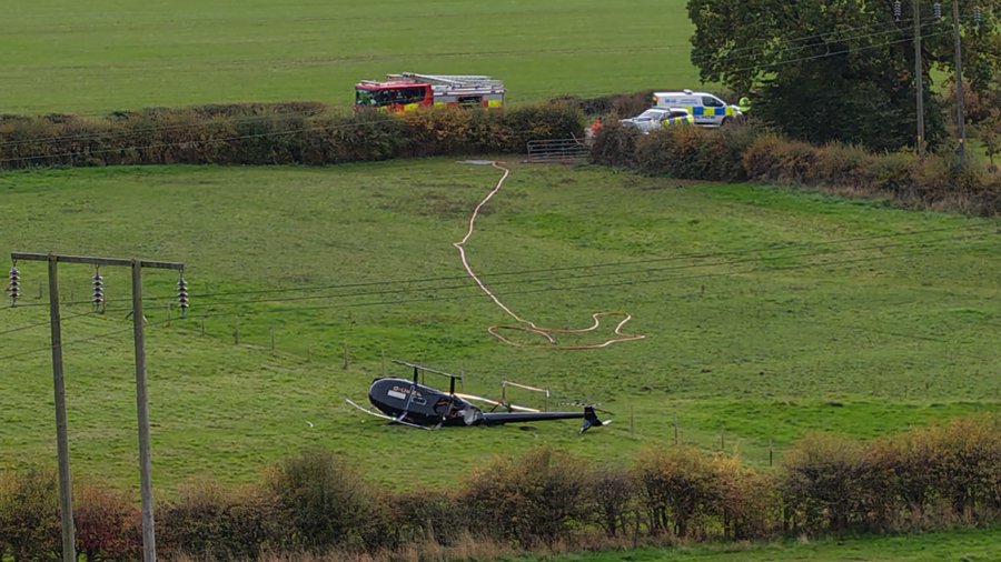Breaking: Helicopter Crashes Into Field Near Doncaster as Emergency ...