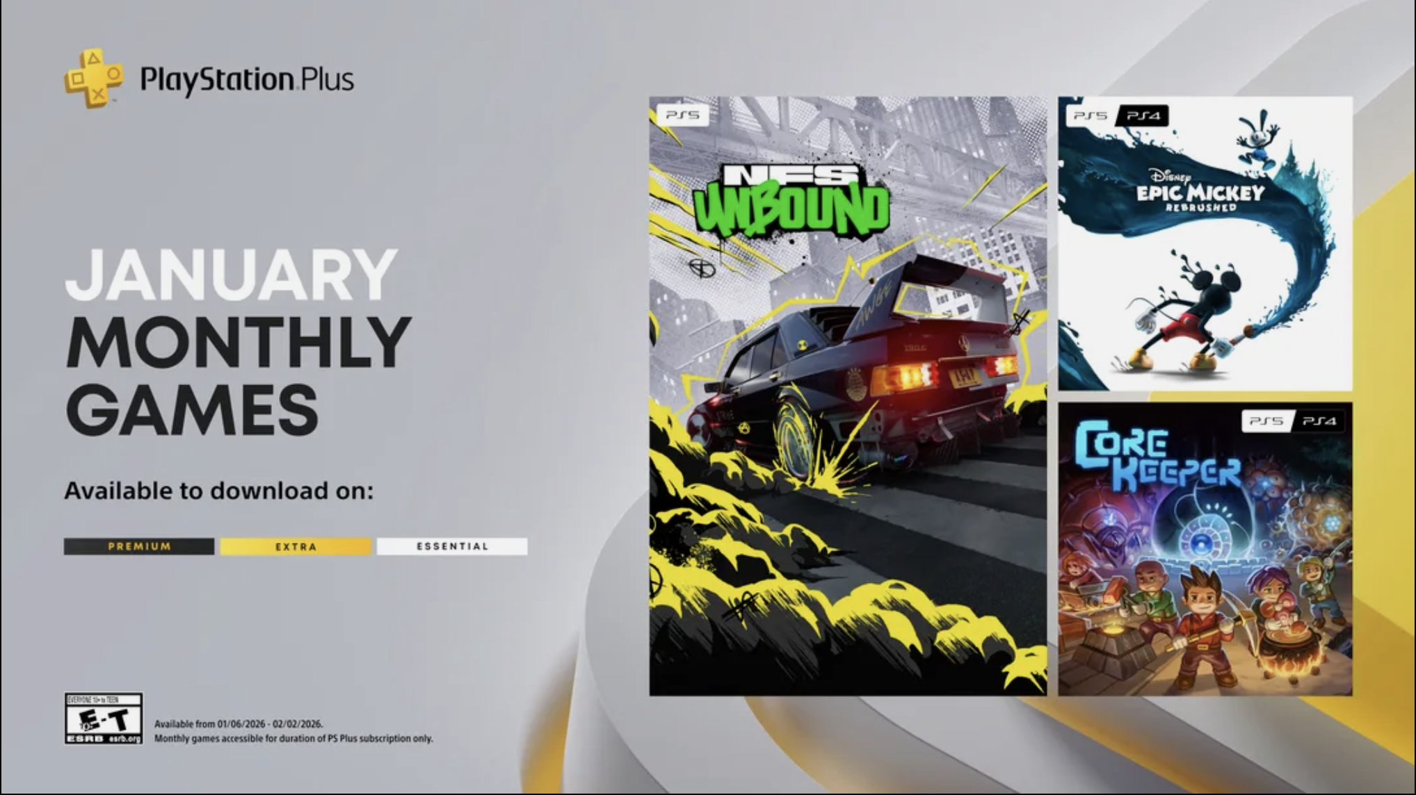 PlayStation Plus January 2026 Reveals Games — Need for Speed Unbound ...