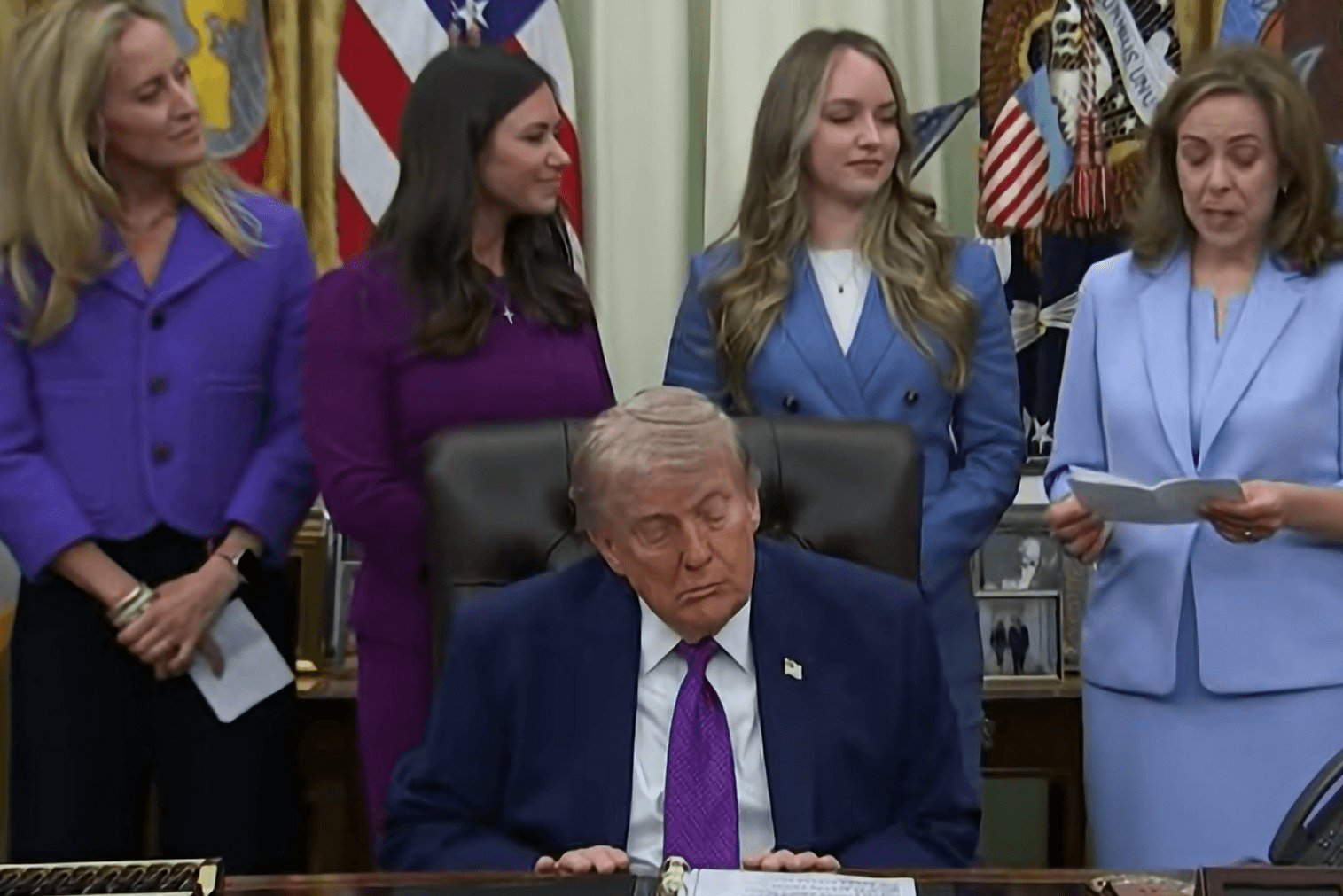 White House Attacks Reporters for Spreading Photos of Trump Sleeping in ...
