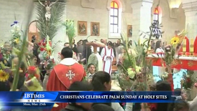 Christians Celebrate Palm Sunday At The Holy Sites Of Jesus Birth ...
