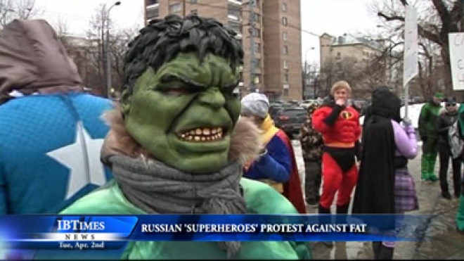 Russian Superhero Wannabes Protest Against Fat | IBTimes UK